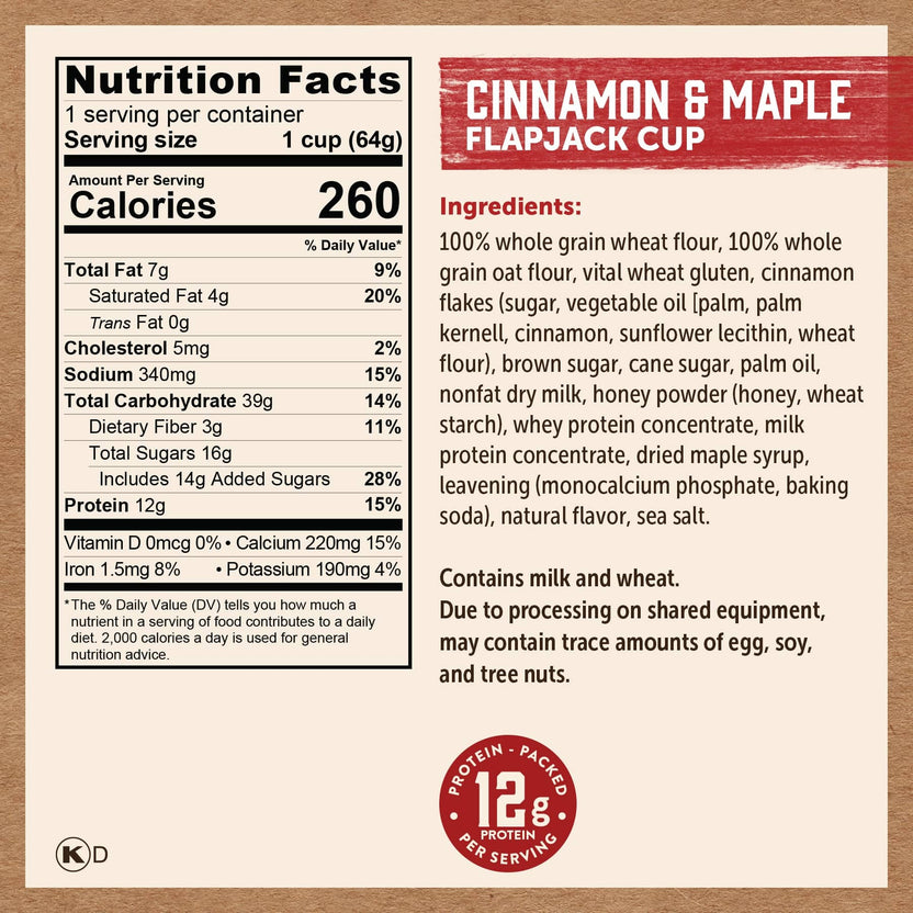 Cinnamon & Maple Flapjack Power Cup – Quick Hot Breakfast | Kodiak®