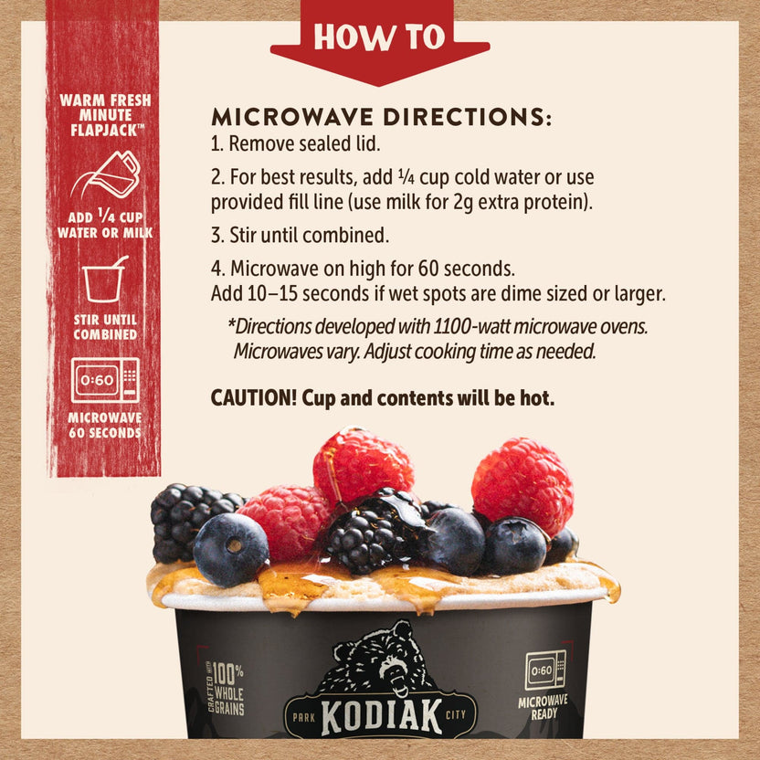 Buttermilk & Maple Flapjack Power Cup – Quick Hot Breakfast | Kodiak®
