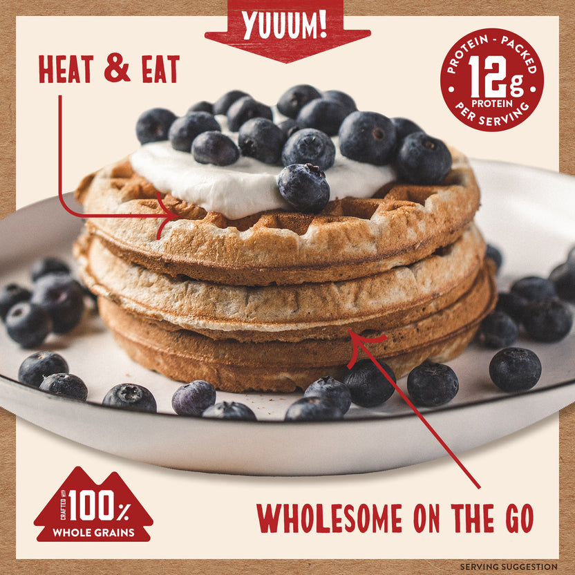Blueberry Power Waffles – Whole Grain Frozen Waffles | Kodiak®