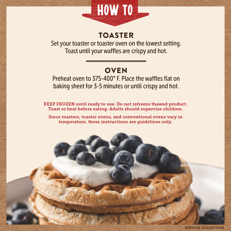 Blueberry Power Waffles – Whole Grain Frozen Waffles | Kodiak®