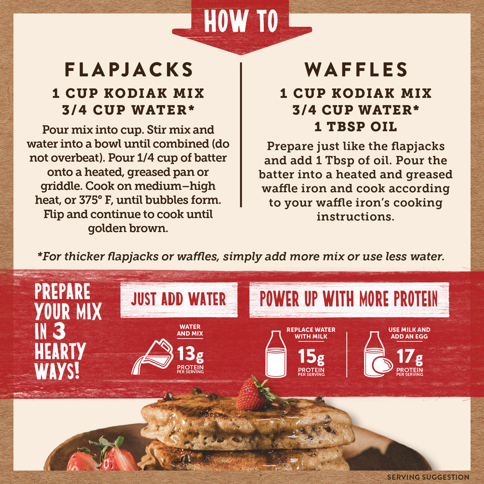 Chocolate Chip Power Cakes Flapjack & Waffle Mix | Kodiak®