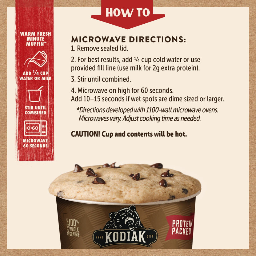 Chocolate Chip Muffin Power Cup – On-the-Go Fuel | Kodiak®