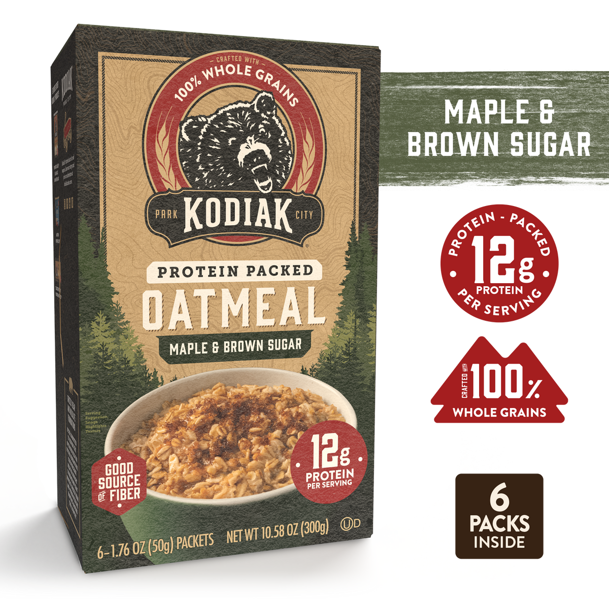 Maple Brown Sugar Oatmeal Packets – Hearty, Quick Breakfast | Kodiak®