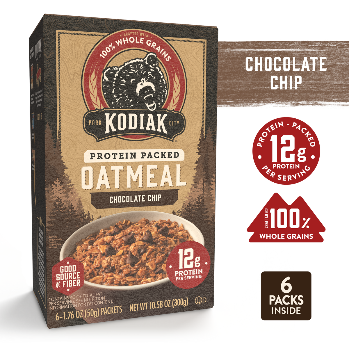 Chocolate Chip Oatmeal Packets – Whole Grain Instant Oats | Kodiak®