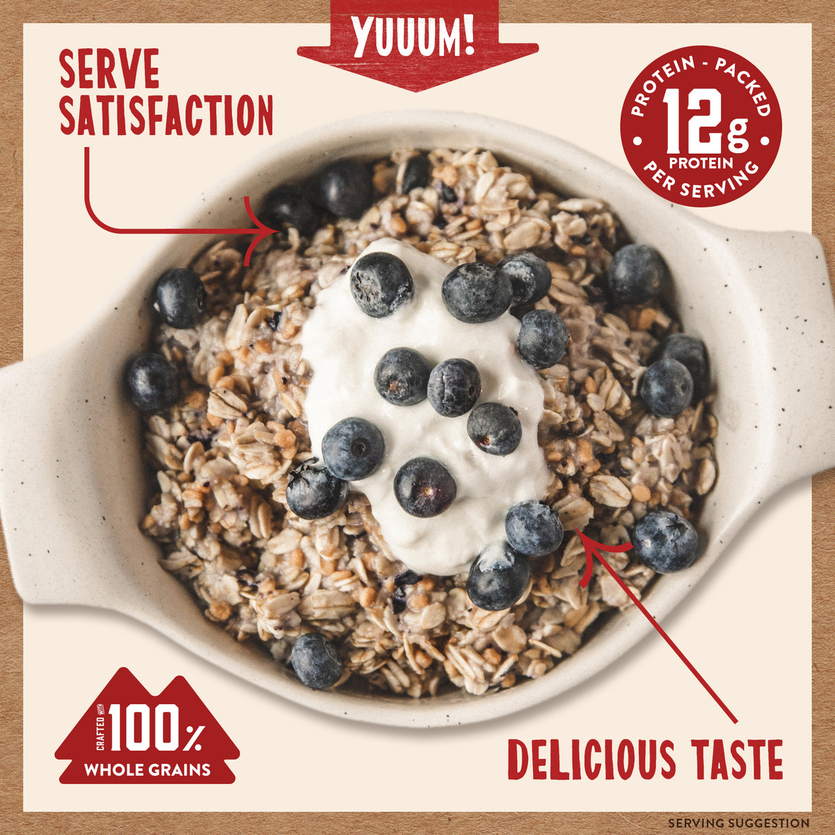 Blueberries & Cream Oatmeal Packets – Real Fruit & Grains | Kodiak®