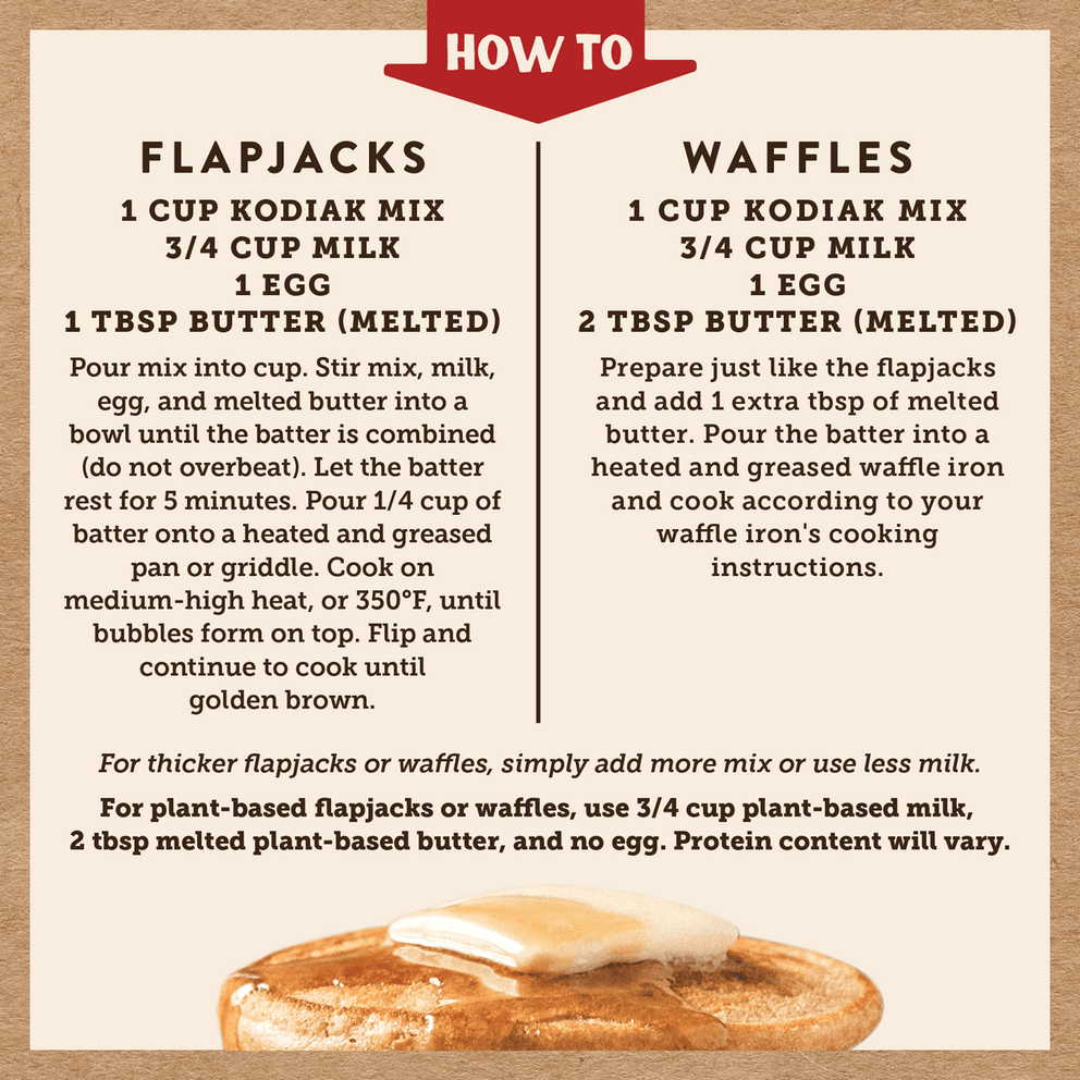 Kernza Power Cakes Flapjack & Waffle Mix – Regenerative Grains | Kodiak®