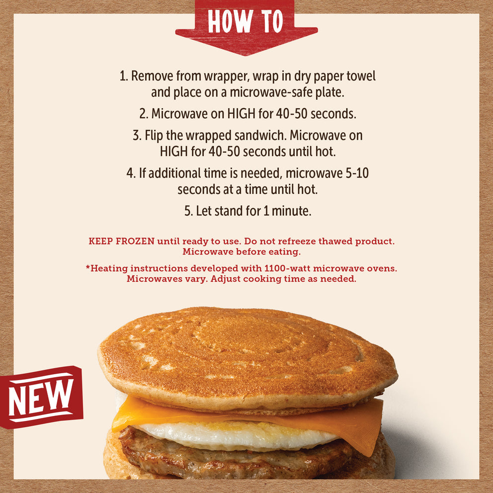 Sausage & Cheddar Cheese Breakfast Sandwich | Kodiak®